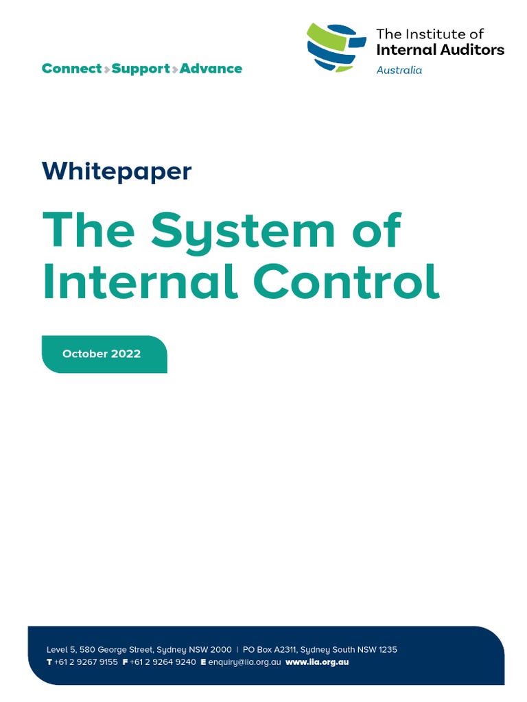 Iia Whitepaper - The System of Internal Control | PDF | Internal ...