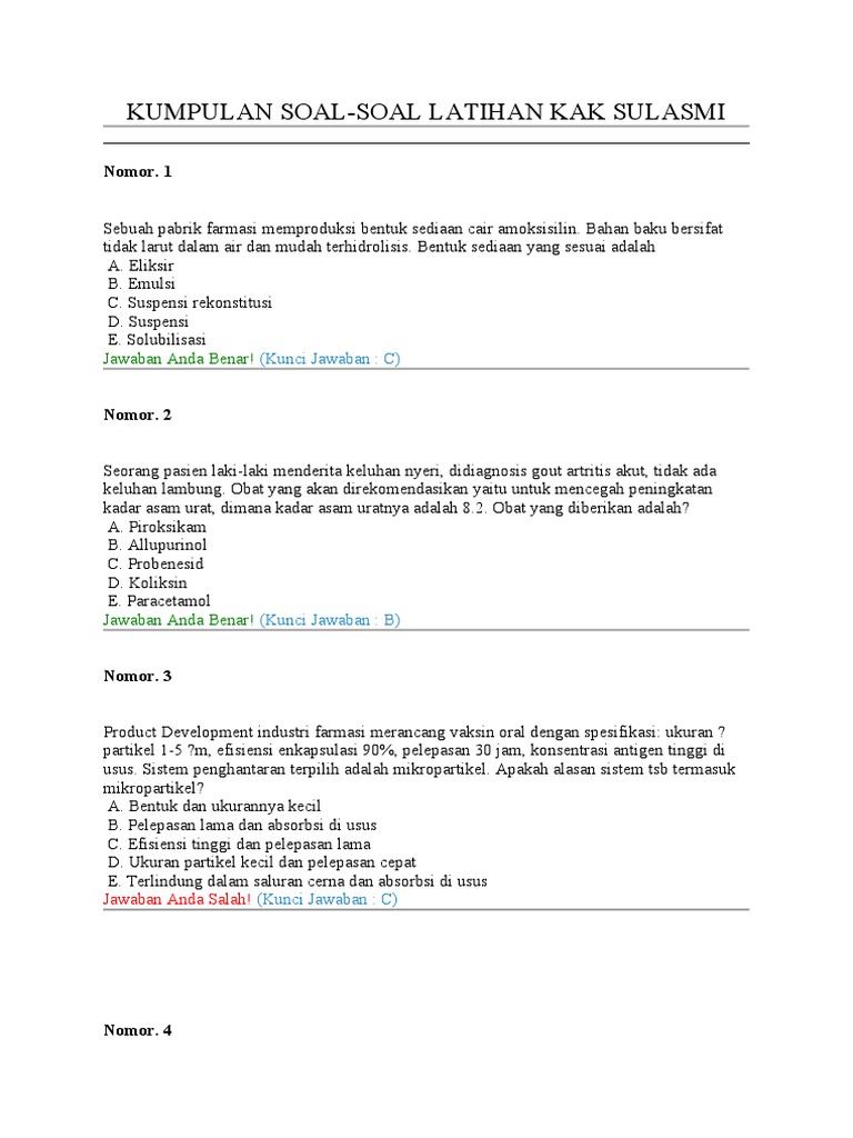 Kumpulan Soal-Soal | PDF | Kesehatan Holistik