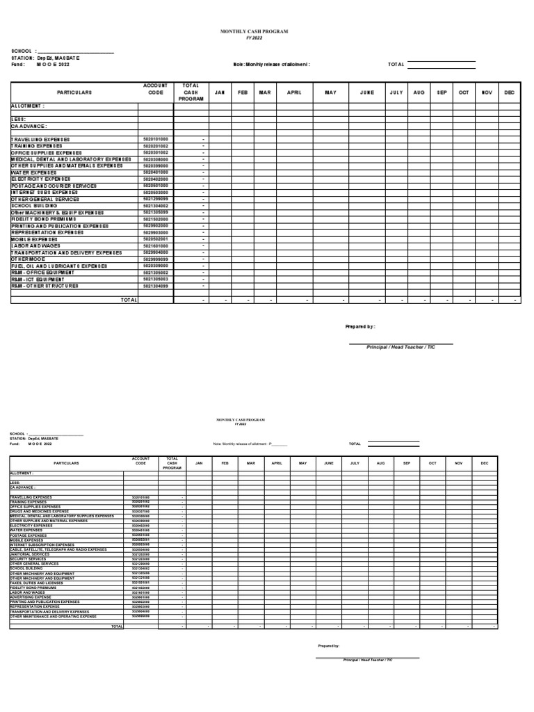 Monthly Cash Program | PDF | Service Industries