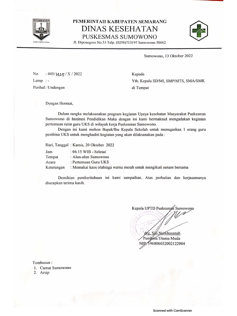 Surat Undangan Uks Pdf