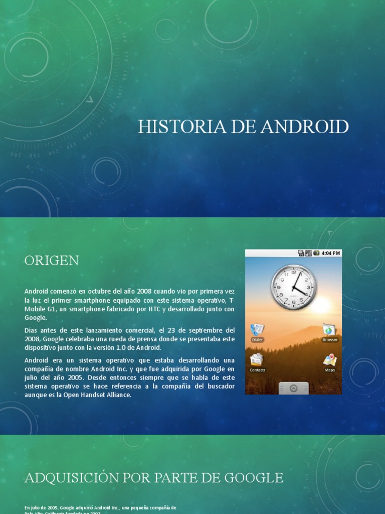 Historia de Android | PDF | Android (sistema operativo) | Linux