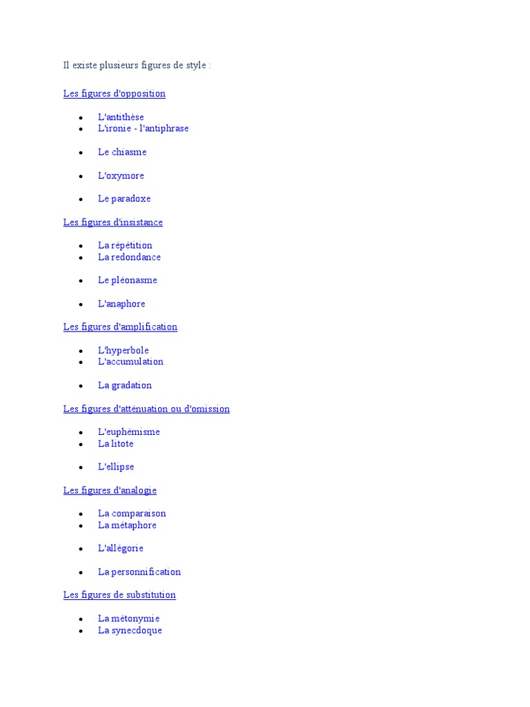 Les Figures de Style en Détail | PDF | Paradoxe | Métaphore