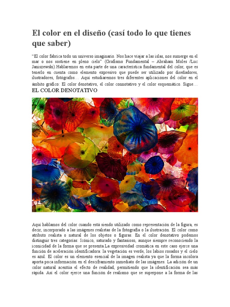 El Color en El Diseño1 | PDF | Color | Amarillo