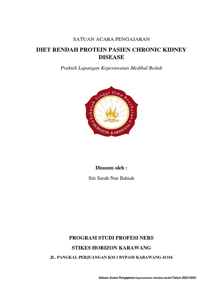 Sap Diet Pasien CKD | PDF | Pengembangan Diri | Sains & Matematika