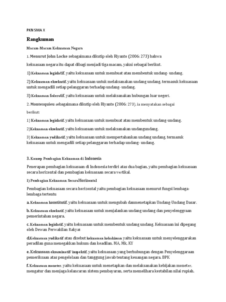 Latihan Soal Ref PKN Sma X K.D 1 - Jis | PDF