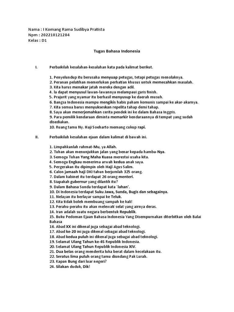 Bhs Indo | PDF | Perjalanan | Kajian Bahasa Asing