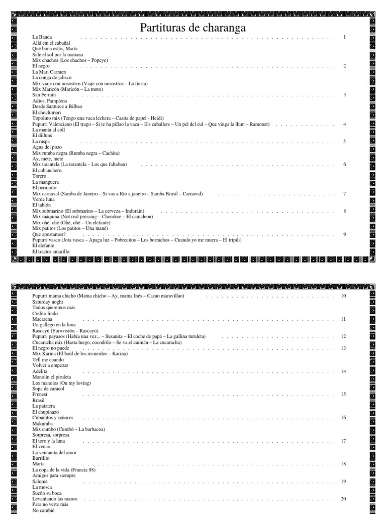 Partituras de Charanga | PDF
