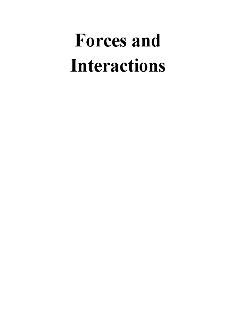 Forces and Interactions | PDF | Force | Tension (Physics)