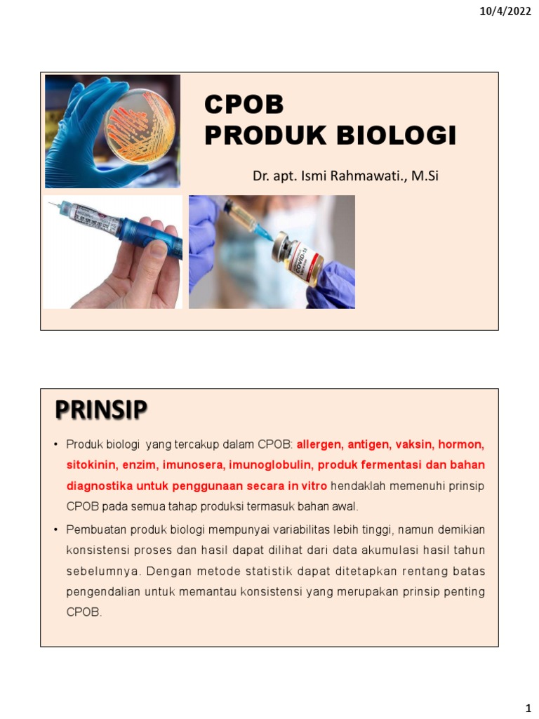 Cpob Produk Biologi | PDF