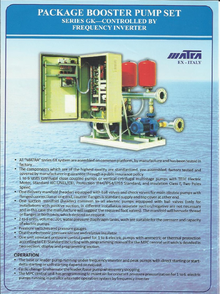 Brosur Matra Booster Pump | PDF