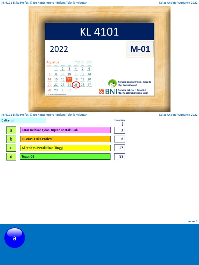 001 KL4101 Etika Profesi 20220825 M01 T01 | PDF