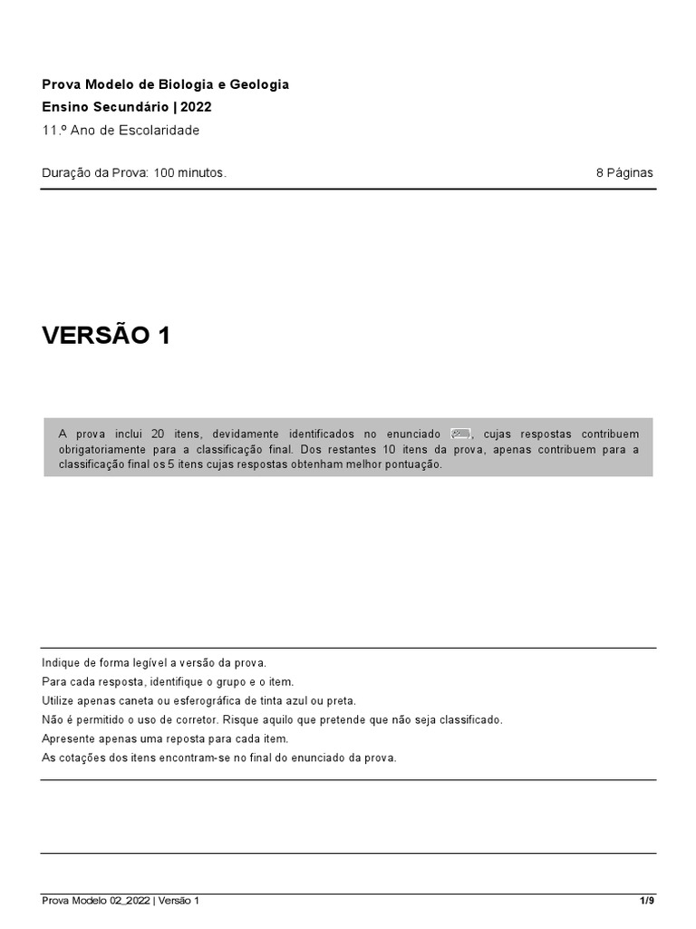 Prova - Modelo - 02 - 2022 - Resolução | PDF