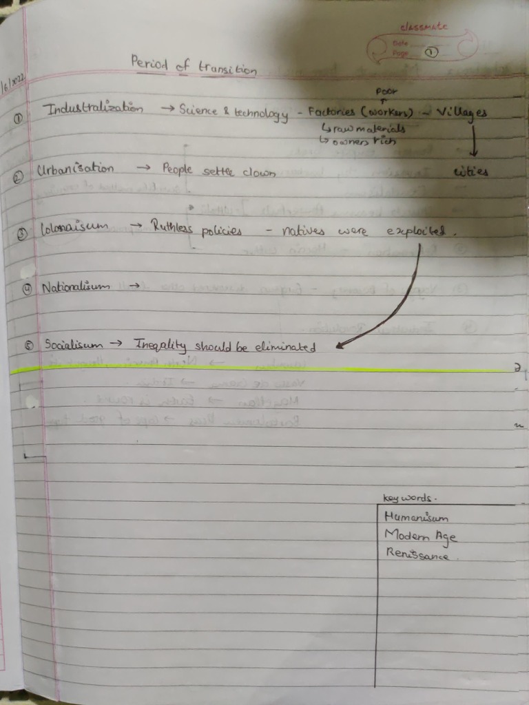 Period of Transition - Indian History Grade 8 | PDF