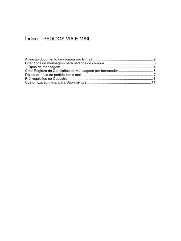 Customiza Pedidos Por e Mail No SAP | PDF