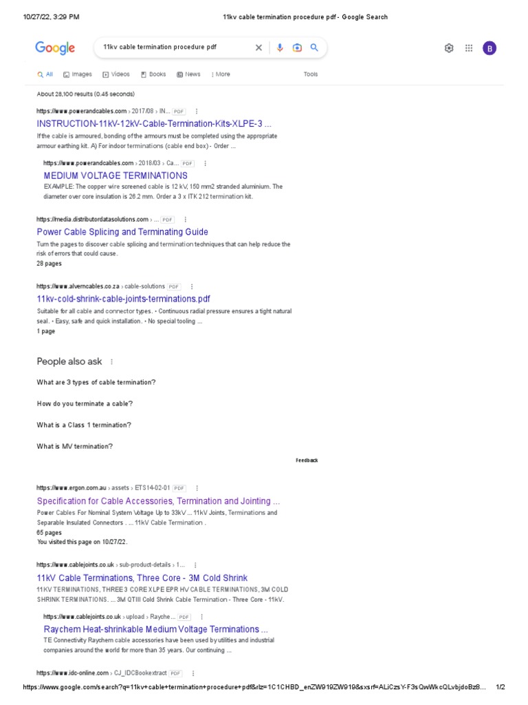 11kV Cable Termination Guide | PDF | Technology & Engineering