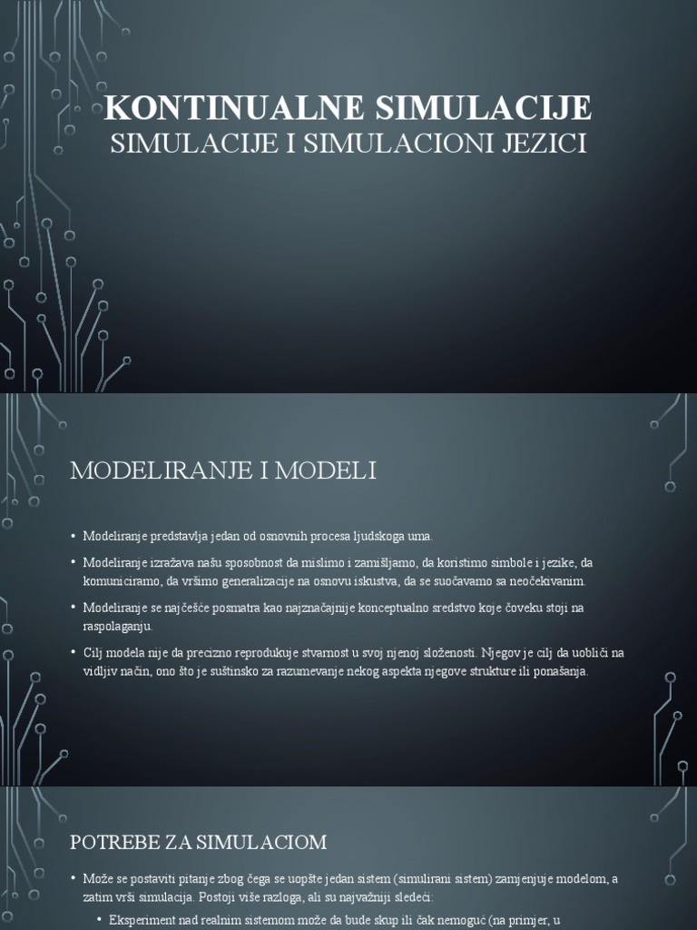 Kontinaulne Simulacije | PDF