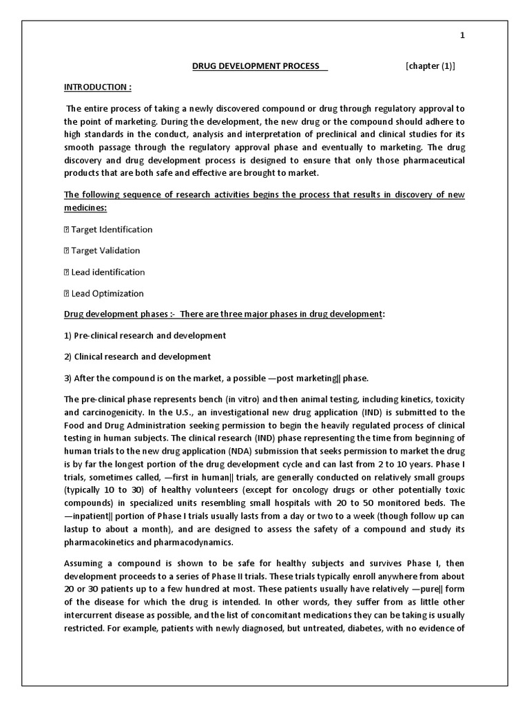Drug Development Process Overview | PDF | Phases Of Clinical Research ...