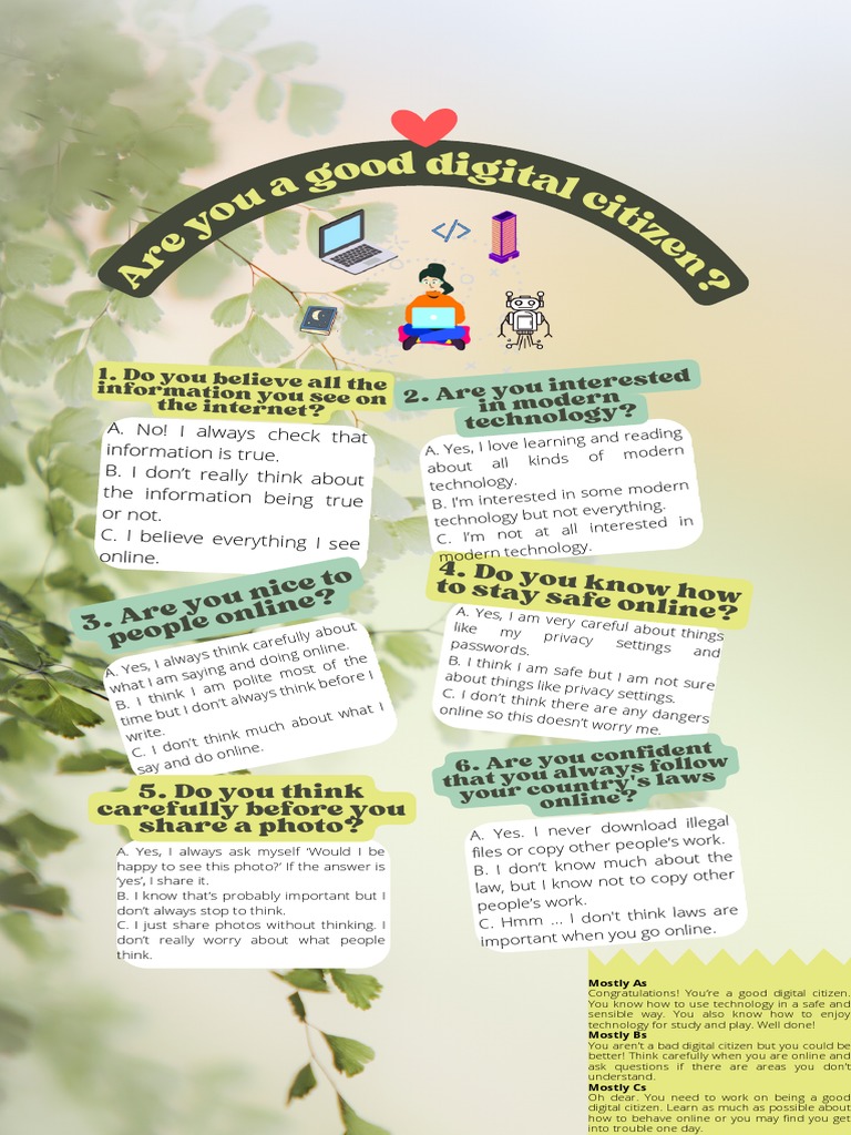 Are You A Good Digital Citizen? Test | PDF