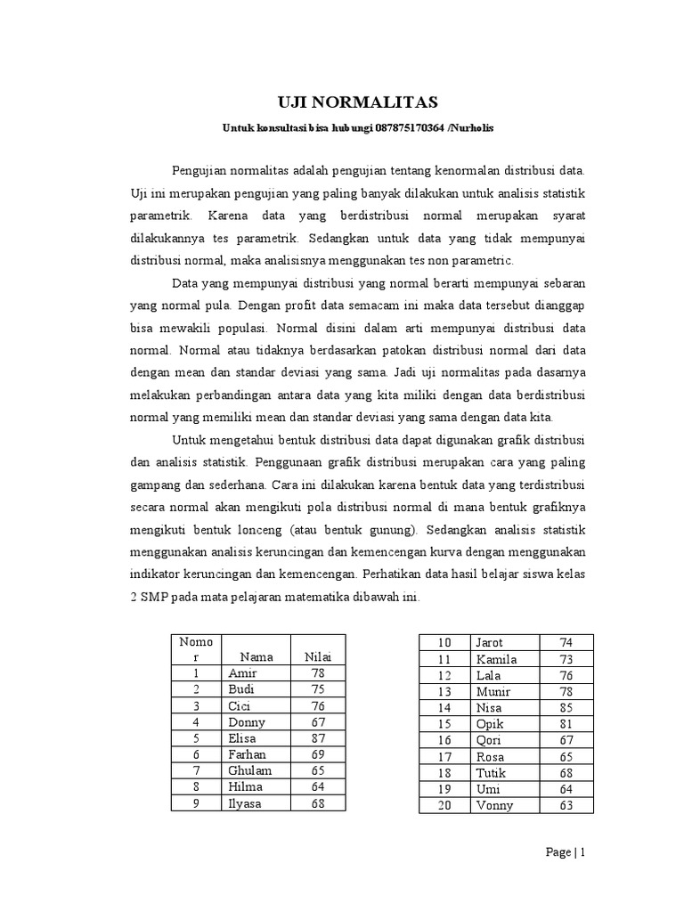 Uji - Normalitas | PDF