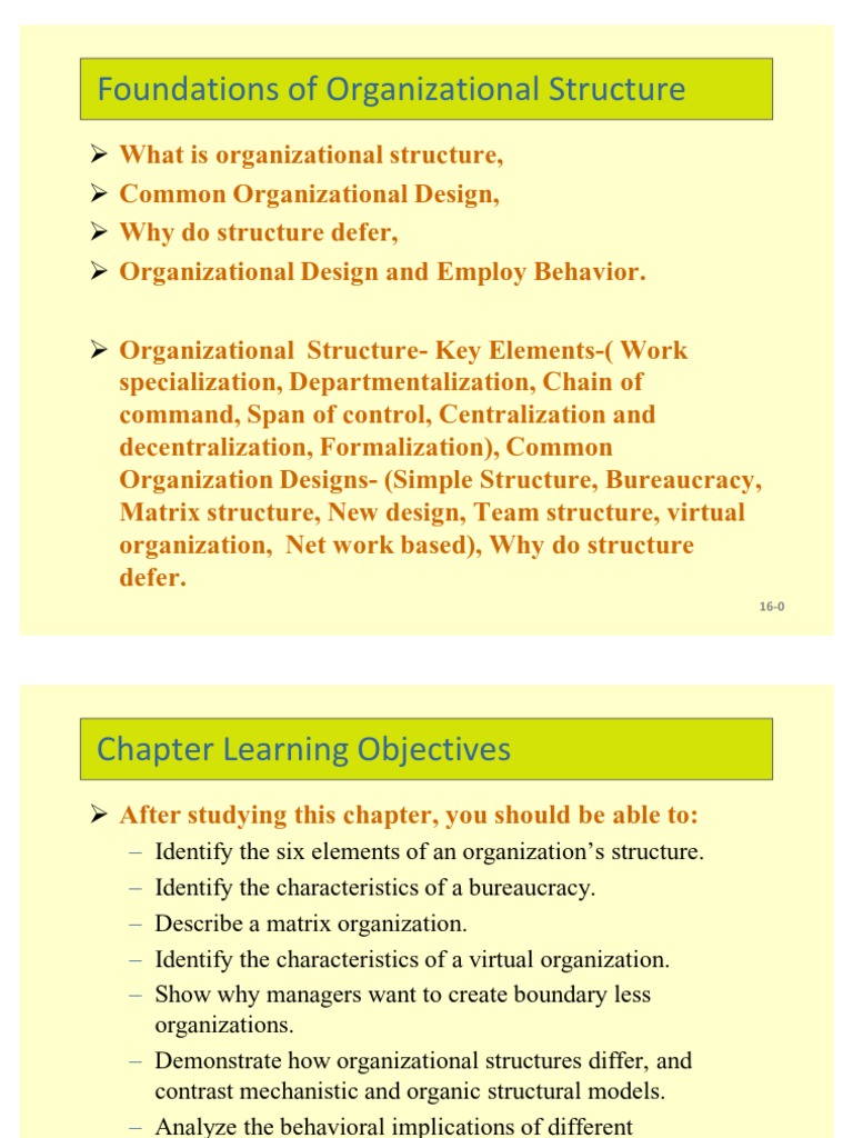 Chap 18 - Organizational Structure and Design | PDF | Organizational ...