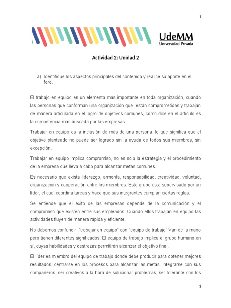 Dinamica de Grupo TP 2 UDEMM | PDF