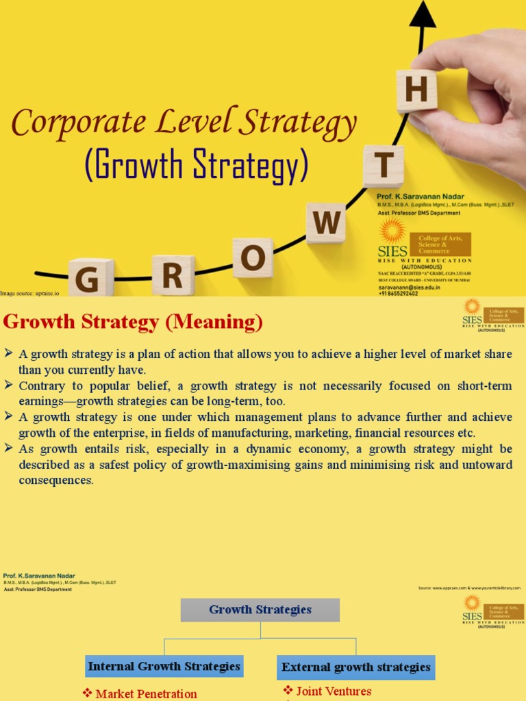 Growth Strategy | PDF | Diversification (Finance) | Conglomerate (Company)