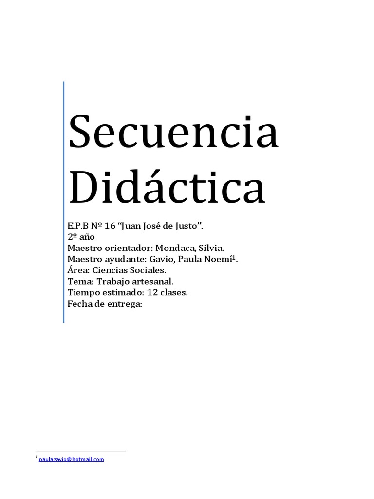 CSO-EP2 - El Trabajo Artesanal - Paula Gavio (3A) | PDF