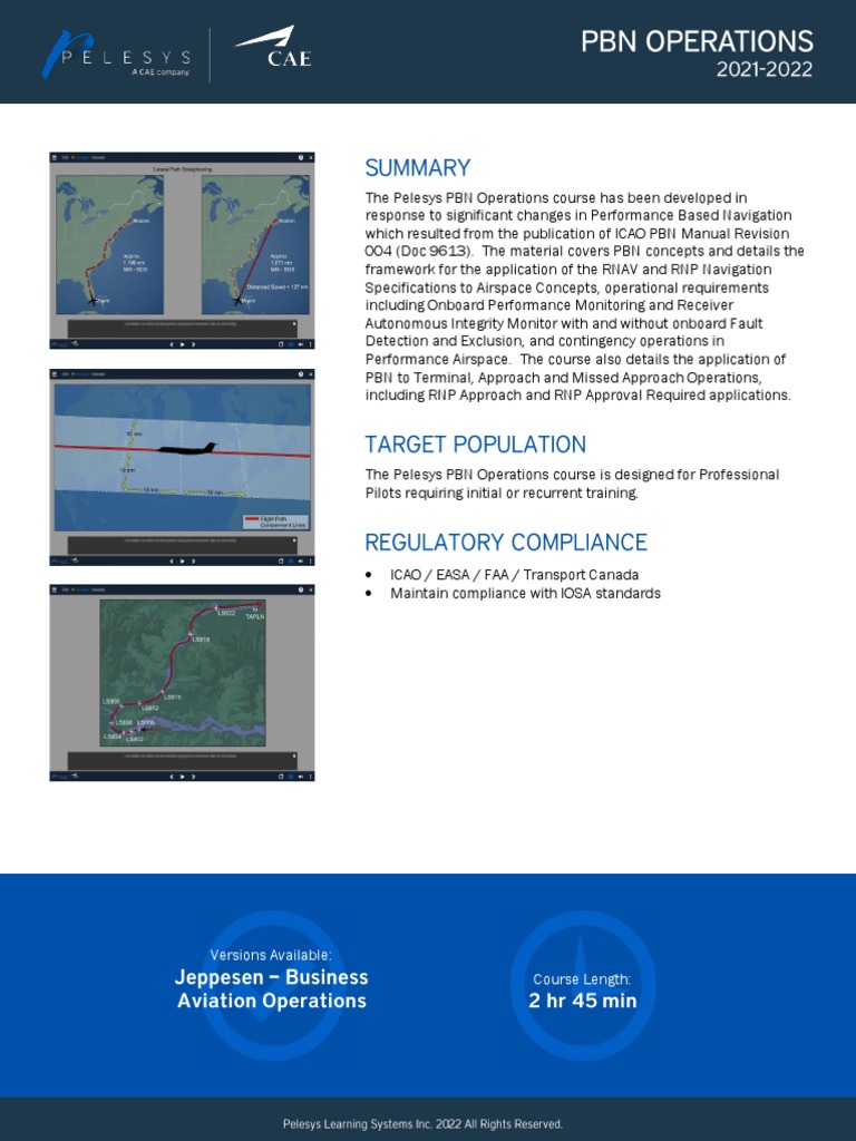 Pbn Operations Bat2021 2022 Pdf Aviation Navigation