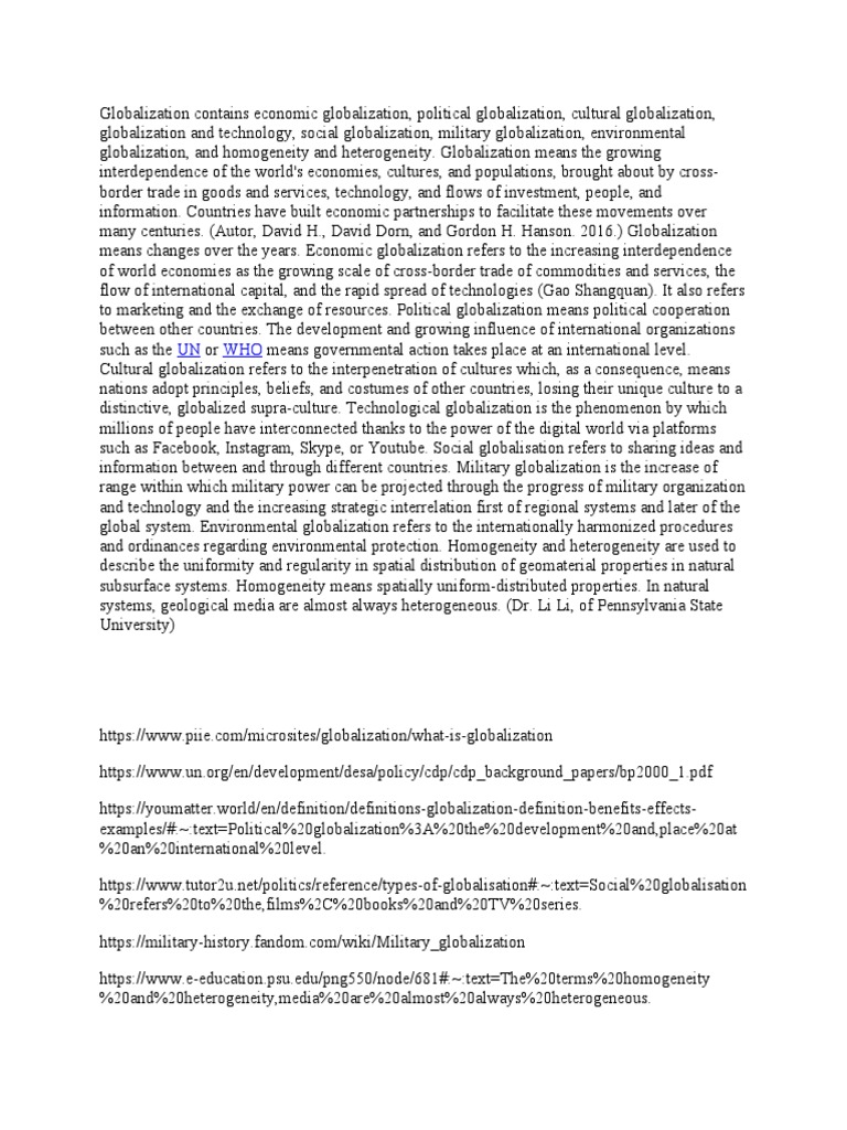 Globalization | PDF | Globalization | Economies