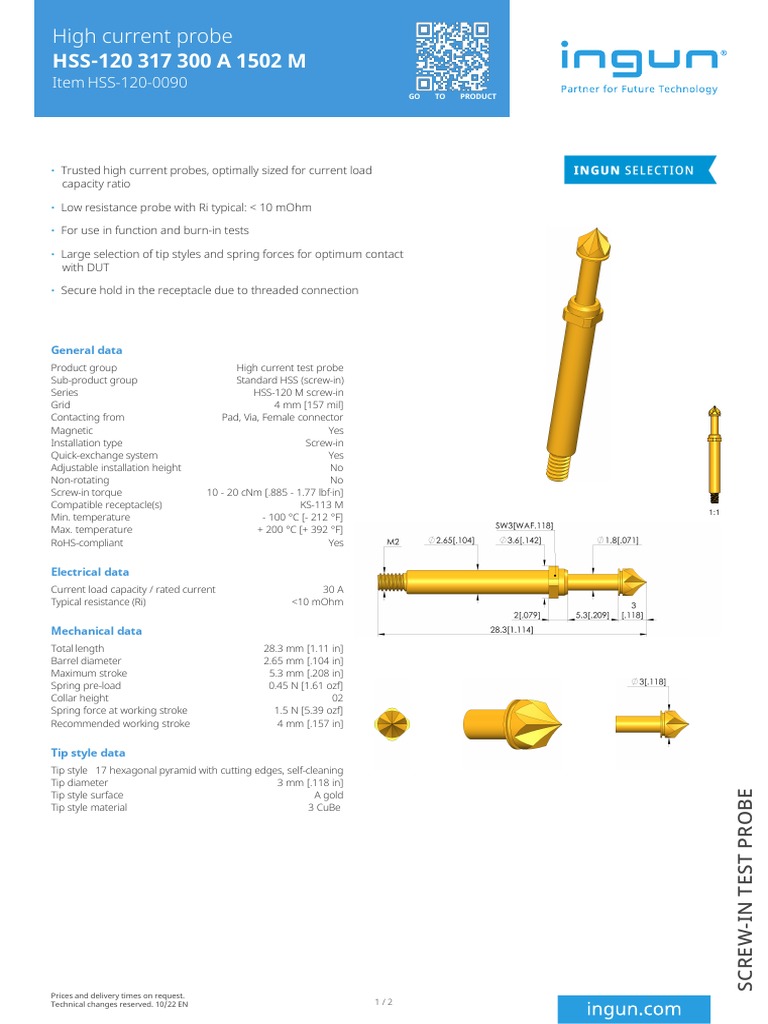 INGUN HSS-120 317 300 A 1502 M HSS-120-0090 EN Datasheet | PDF | Ac Power Plugs And Sockets ...