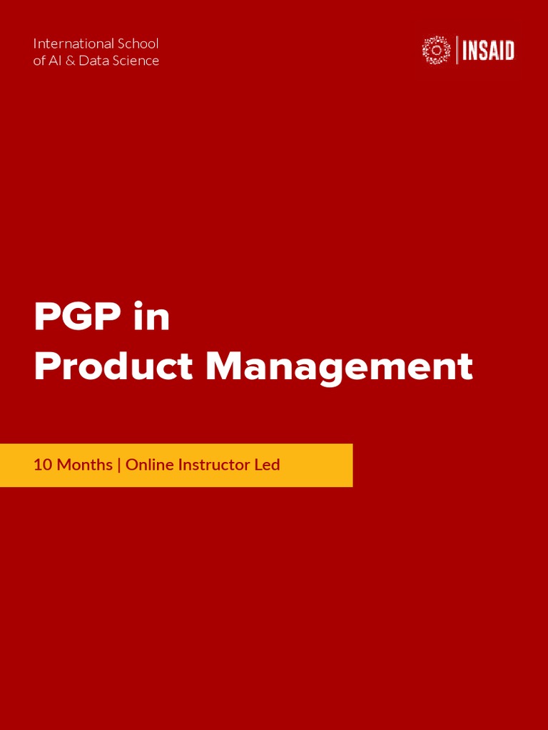 PGP in Product Management | PDF