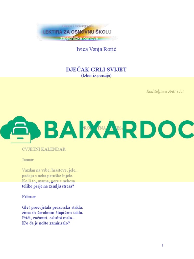 Ivica Vanja Roric Djecak Grli Svijet | PDF