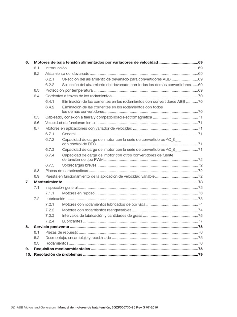 ESPAÑOL ABB-LV - Motor - Manual | PDF