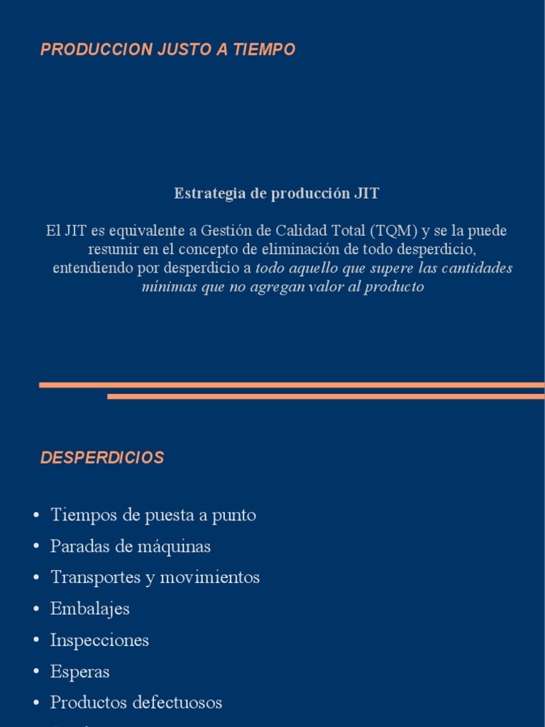 Estrategia JIT: Optimización de Producción | PDF | Lean Manufacturing ...