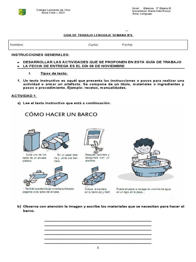 Guía de Lenguaje: Tipos de Texto | PDF