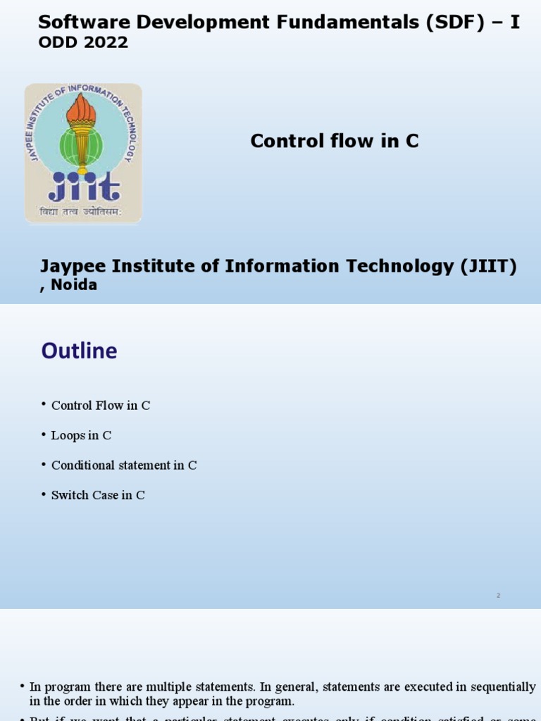 SDF I - Lecture 7 - 9 Controlflow | PDF | Control Flow | Software ... SDF I - Lecture 7 - 9 Controlflow | PDF | Control Flow | Software ...