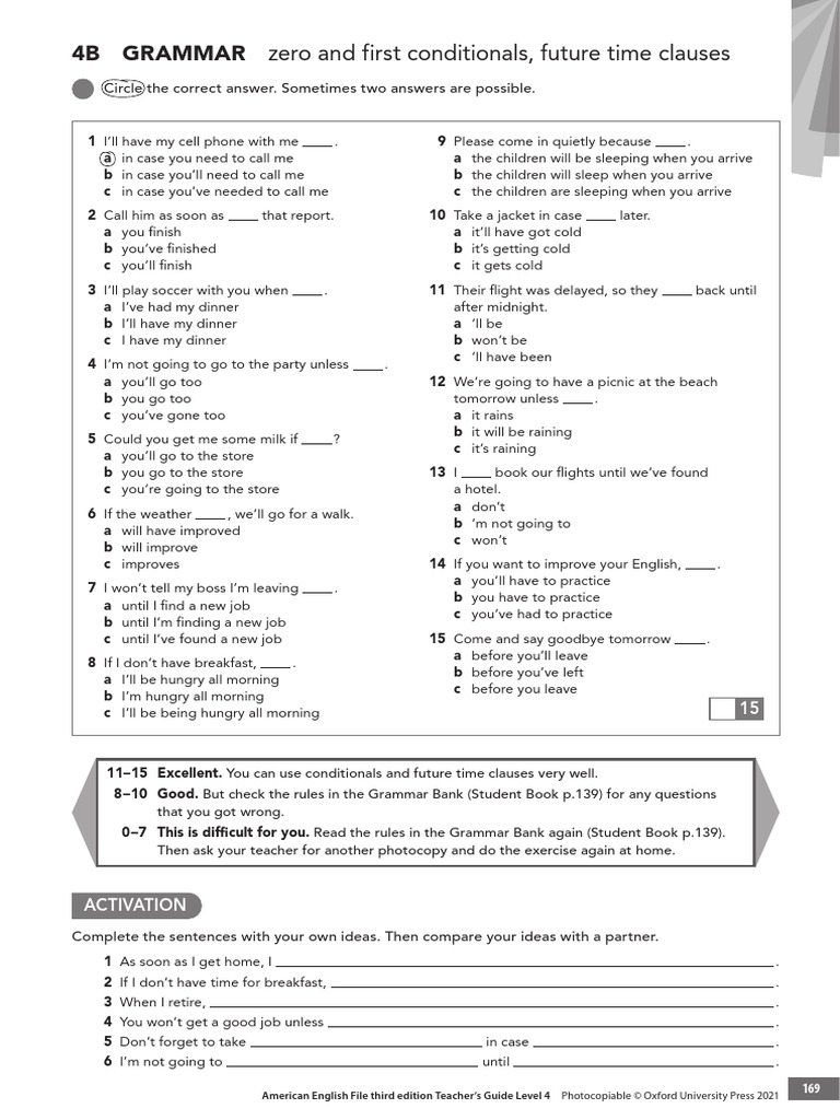 AEF3e Level 4 TG PCM Grammar 4B | PDF