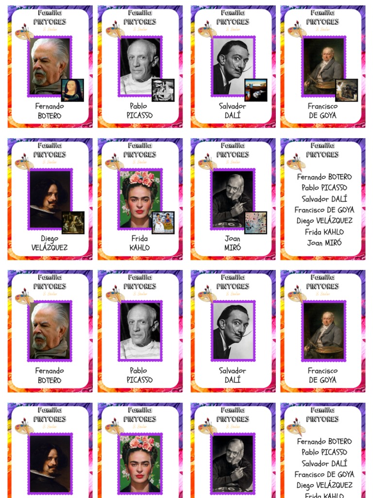 Juego 7 Familias FAMOSOS | PDF | Españoles | España