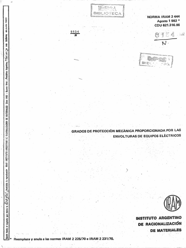 Norma Iram 2444 - Grado Ip | PDF