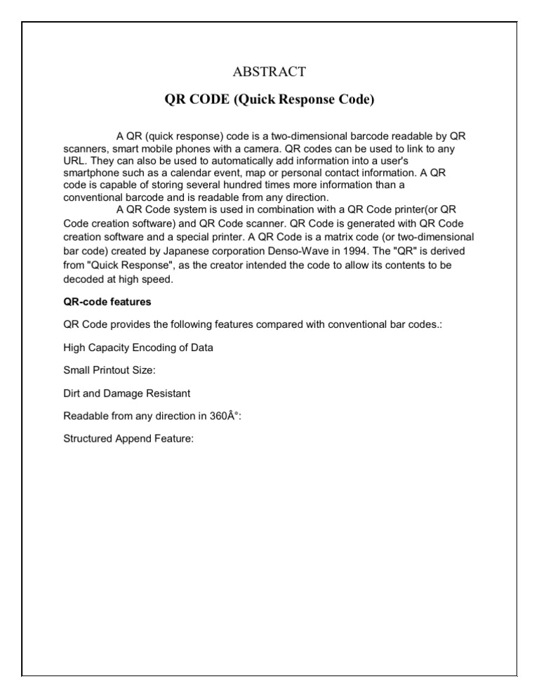 QR Code Generator Project Overview | PDF