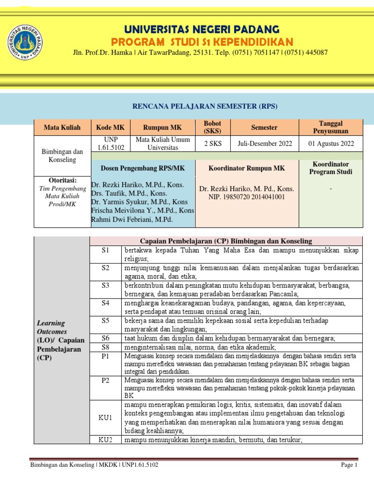 RPS MKU BK Jul-Des 2022 | PDF