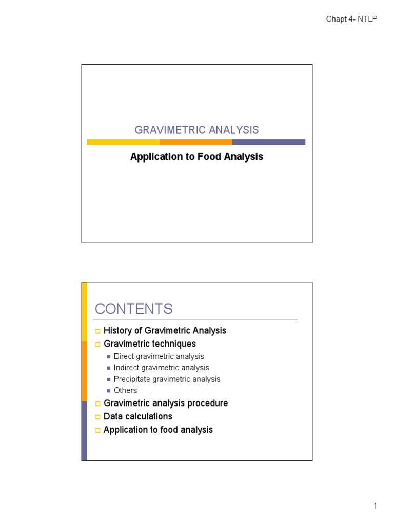 Chapter 4 Gravimetric Analysis | PDF