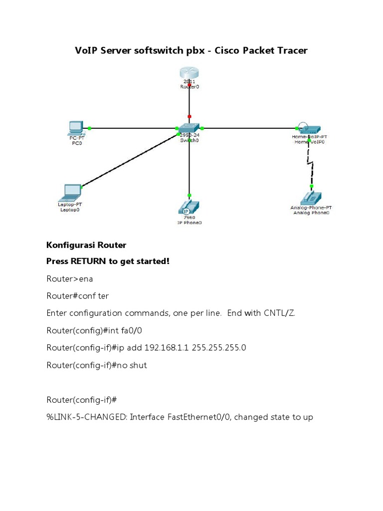 VoIP Server Configuration in Cisco | PDF | Router (Computing) | Network ...