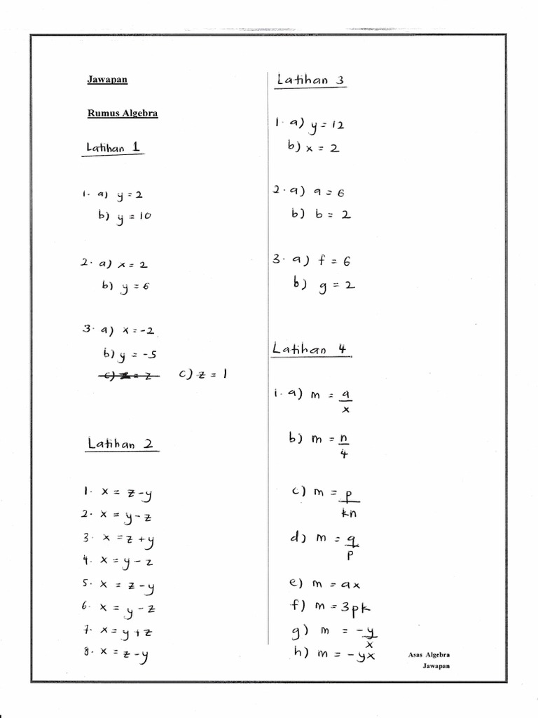 Rumus Algebra | PDF