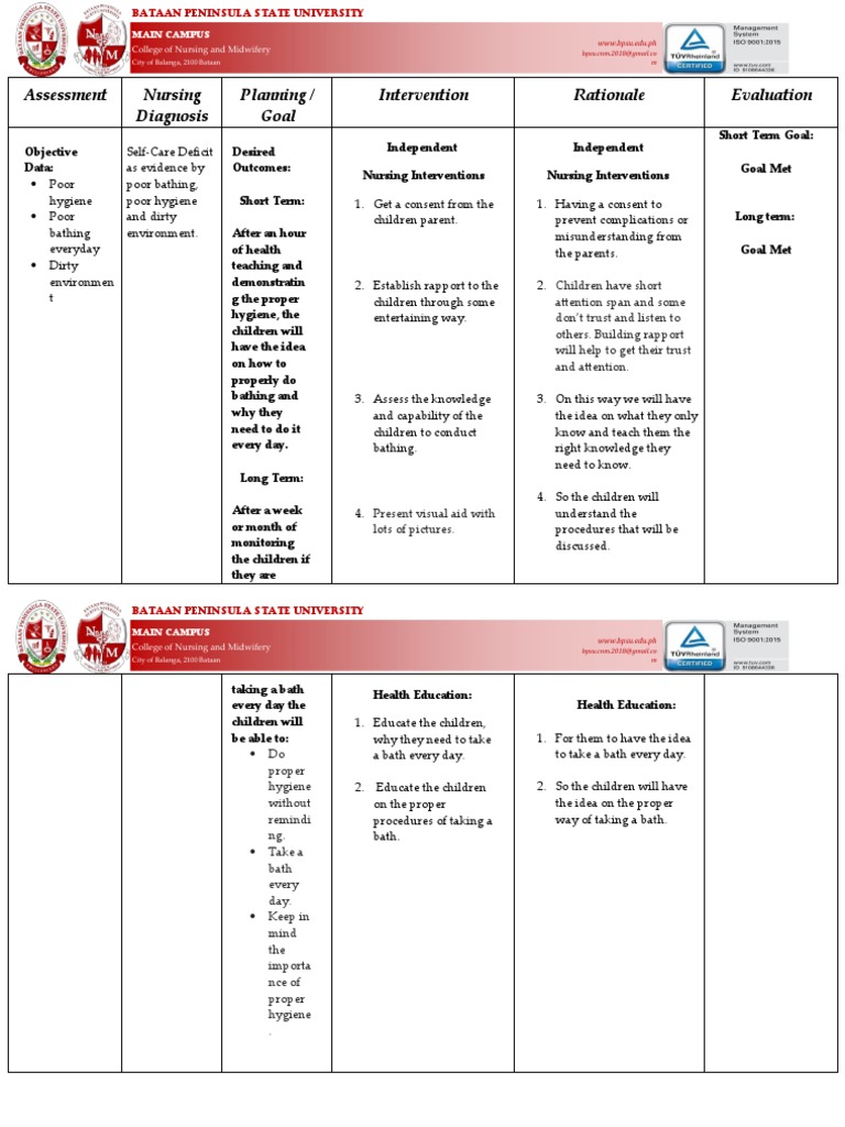 NCP Bathing | PDF | Nursing | Hygiene