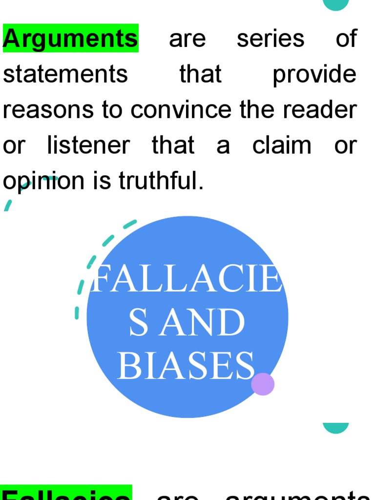 Fallacies and Biases | PDF | Bias | Fallacy