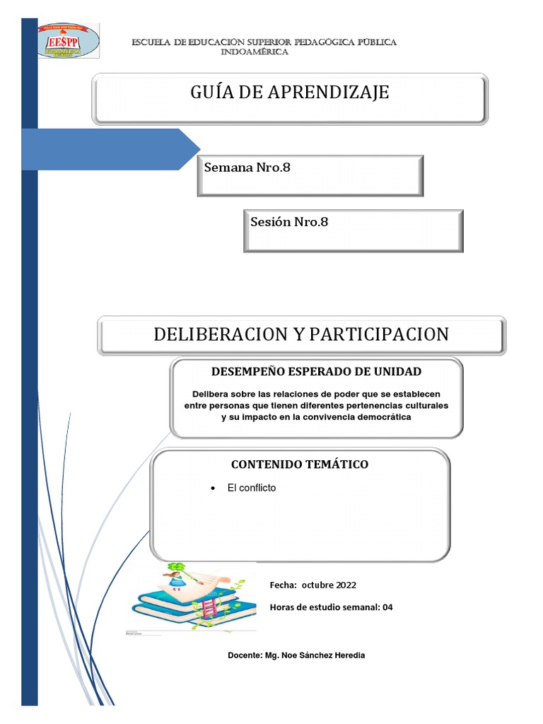 Guía 8 Deliberacion y Participacion | PDF | Conflicto (proceso ...