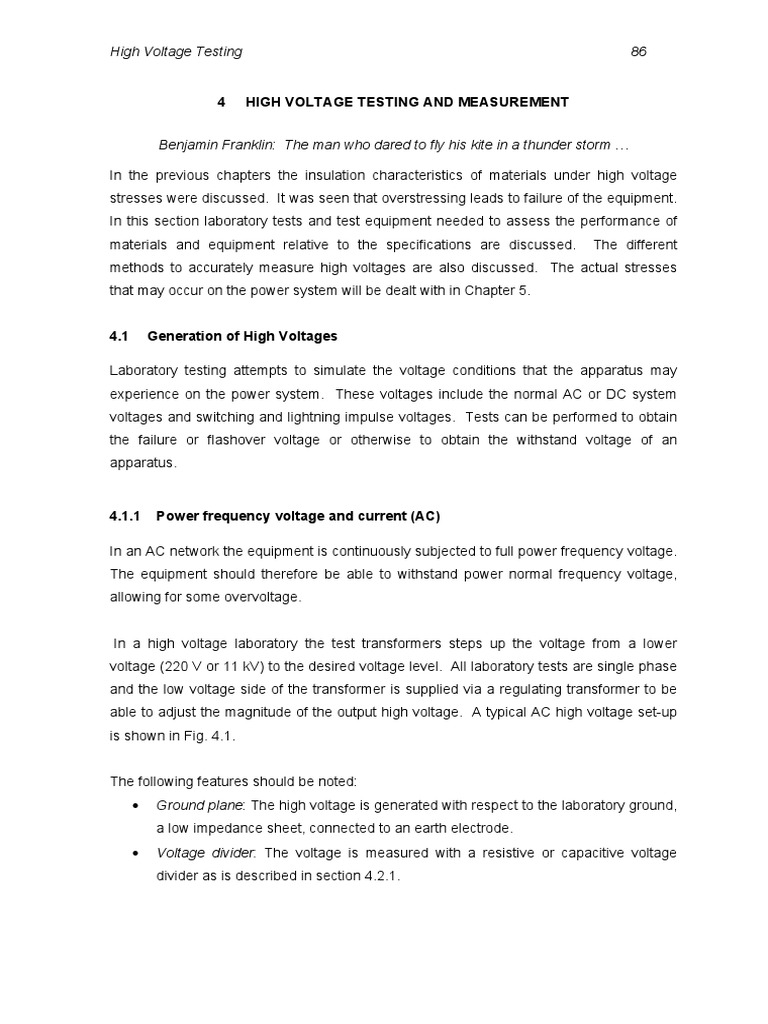 High Voltage Testing Techniques | PDF | Rectifier | Capacitor