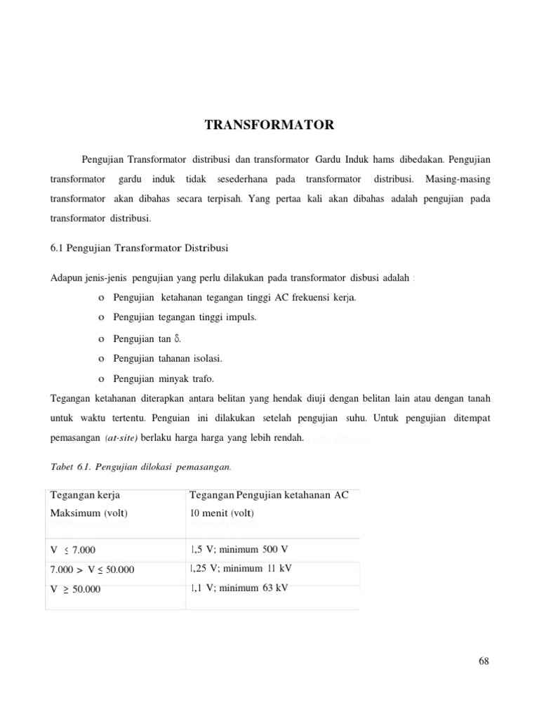 Pengujian Transformator | PDF