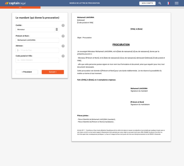 Modèle de lettre de procuration | PDF | Justice | Crime et violence